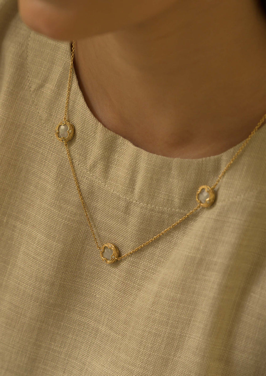 Luna Moonstone Necklace – Vamika Silver, Jaipur