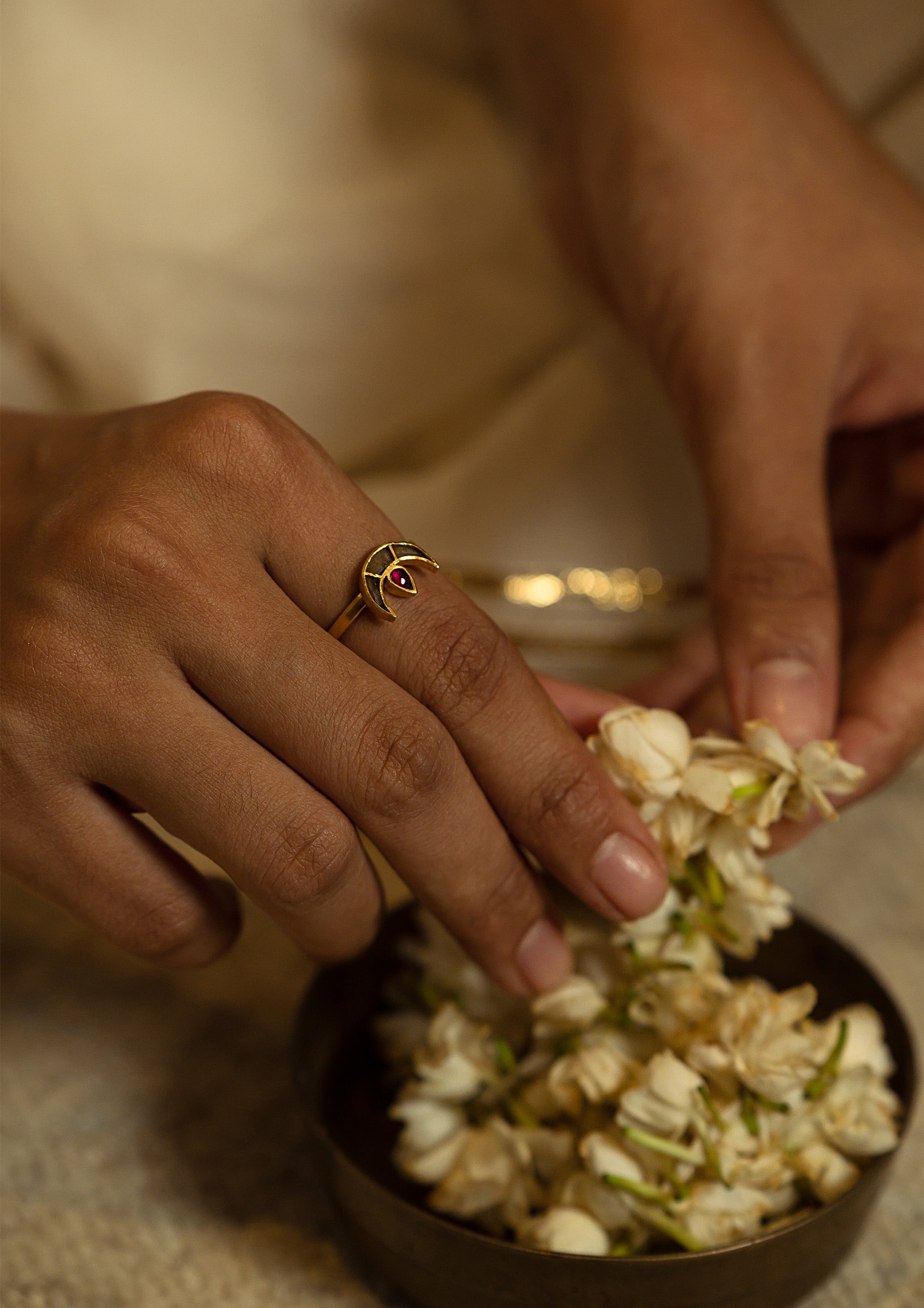 Diya Ring (Adjustable) – Vamika Silver, Jaipur